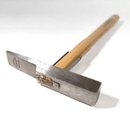 Lead hammer with long handle and chisel-shaped head